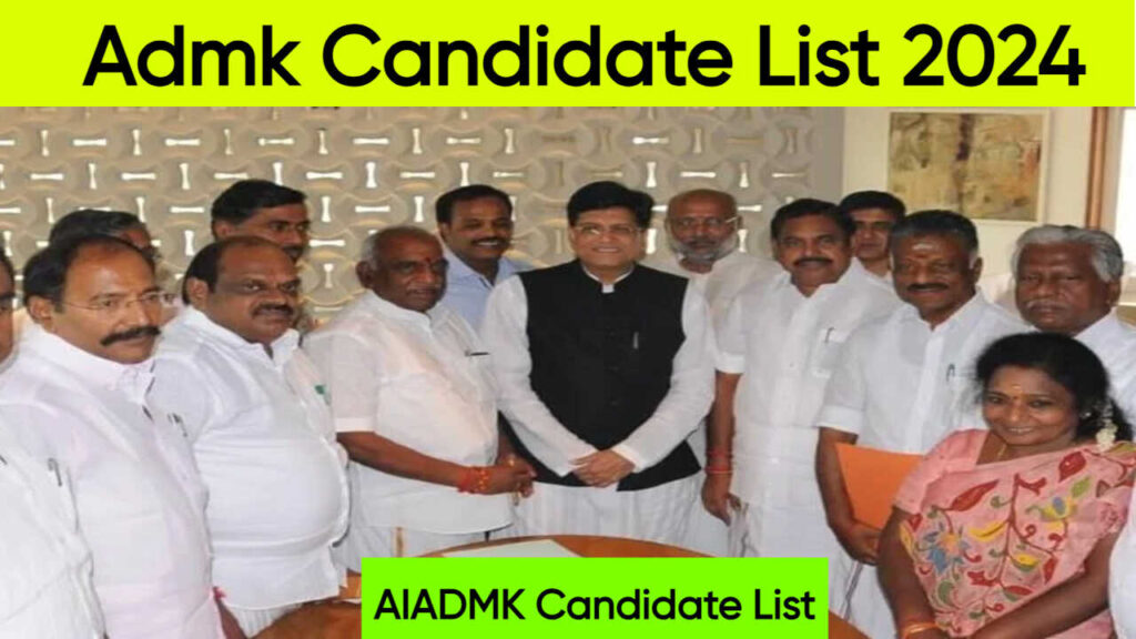 Admk Candidate List 2024:Aiadmk Releases First List